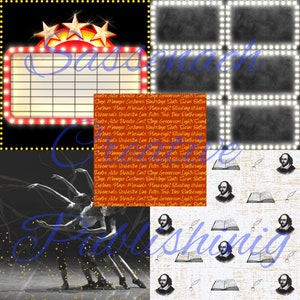 Theatre Digital Paper Pack Download! - Etsy