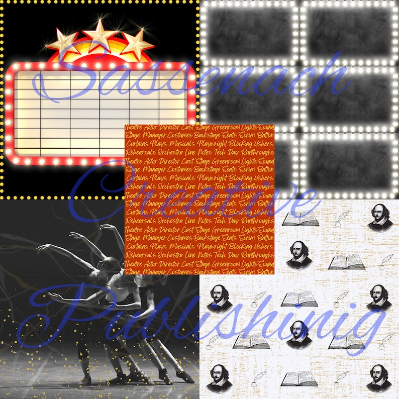 Theatre Digital Paper Pack Download - Etsy