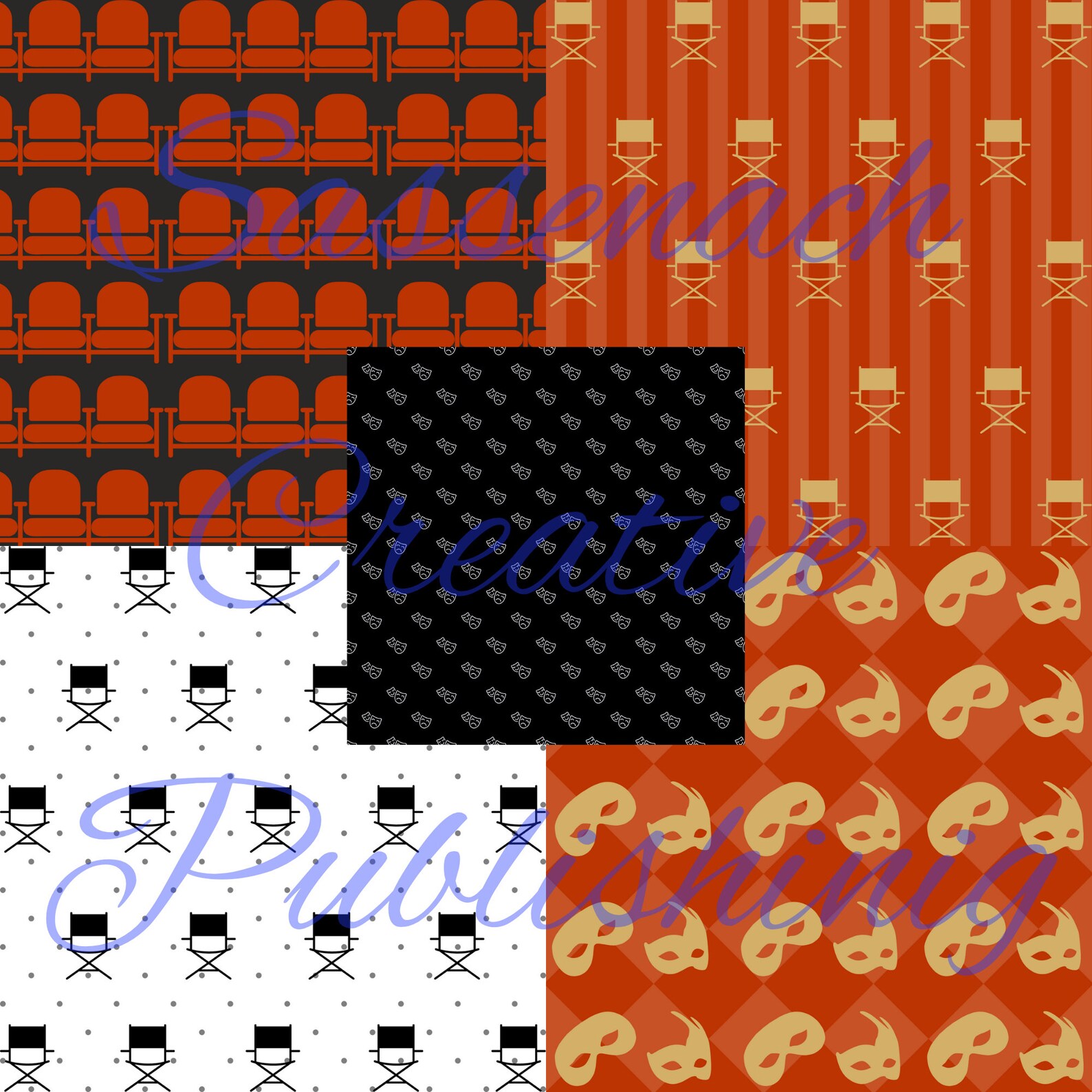 Theatre Digital Paper Pack Download! - Etsy