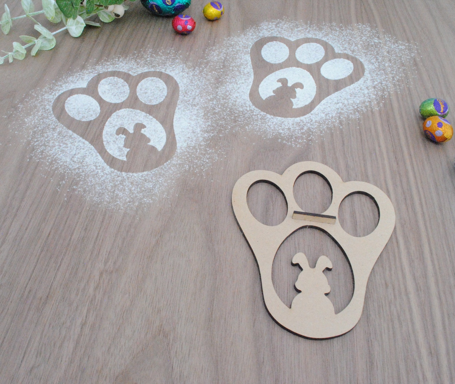 Laser Cut DIGITAL FILE Only - Easter Bunny Rabbit Footprint File, Laser ...