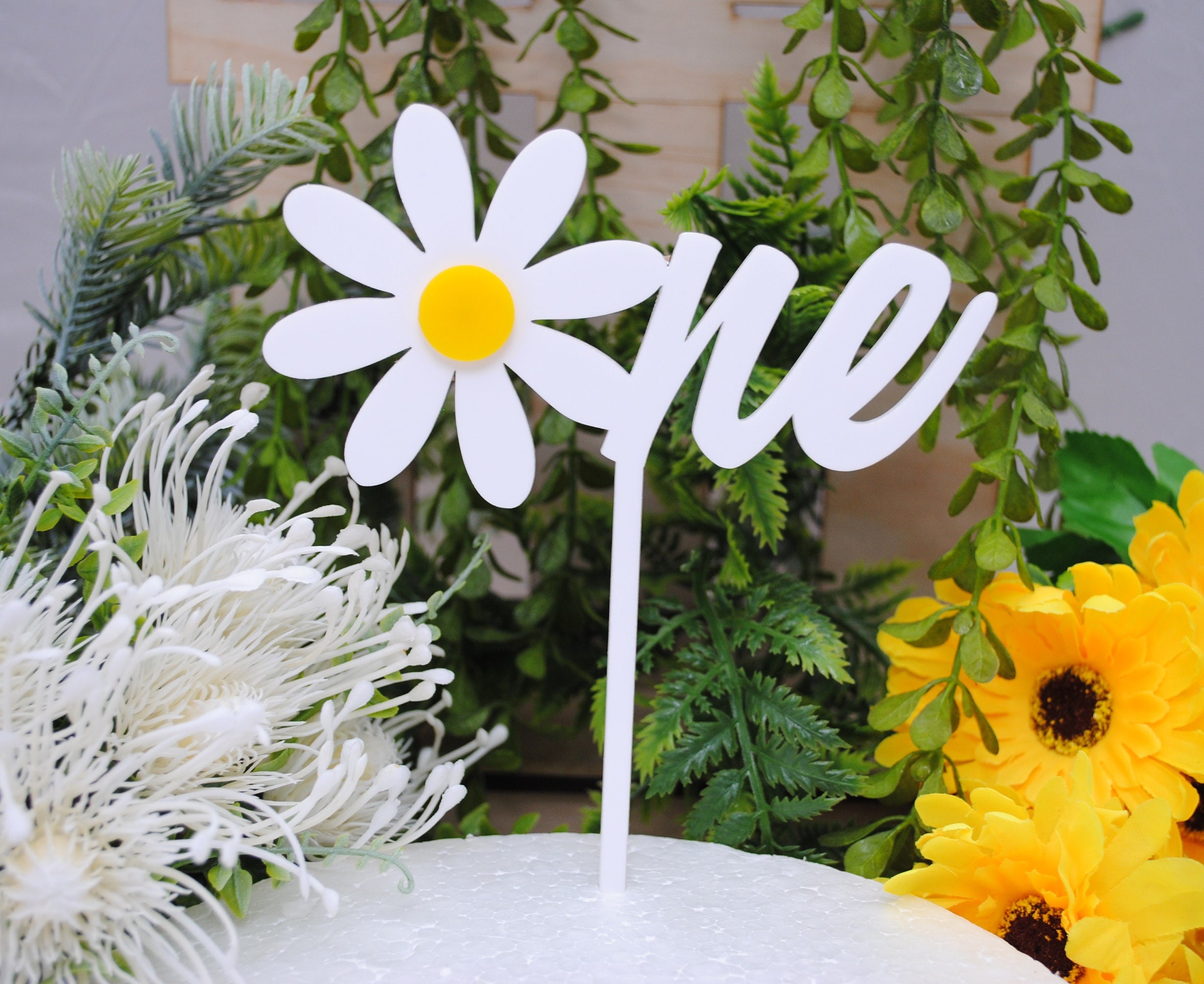 Laser Cut DIGITAL FILE Only Daisy One Cake Topper File, Laser Cut SVG ...