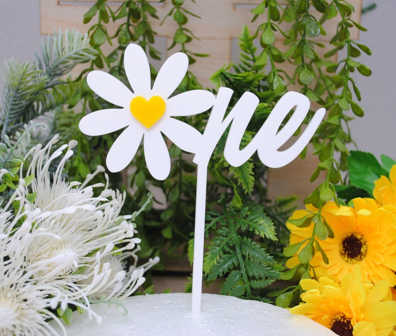Laser Cut DIGITAL FILE Only - Daisy One Cake Topper File, Laser Cut SVG ...