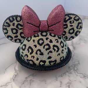 Custom Rhinestone Minnie and Mickey Lids - Etsy