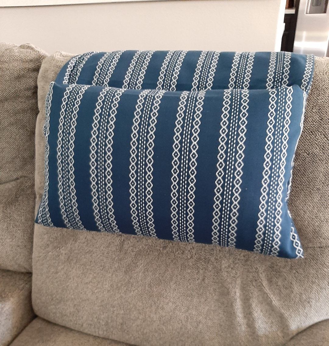 Blue and Cream Colored Hanging Recliner Neck Head Pillow ...