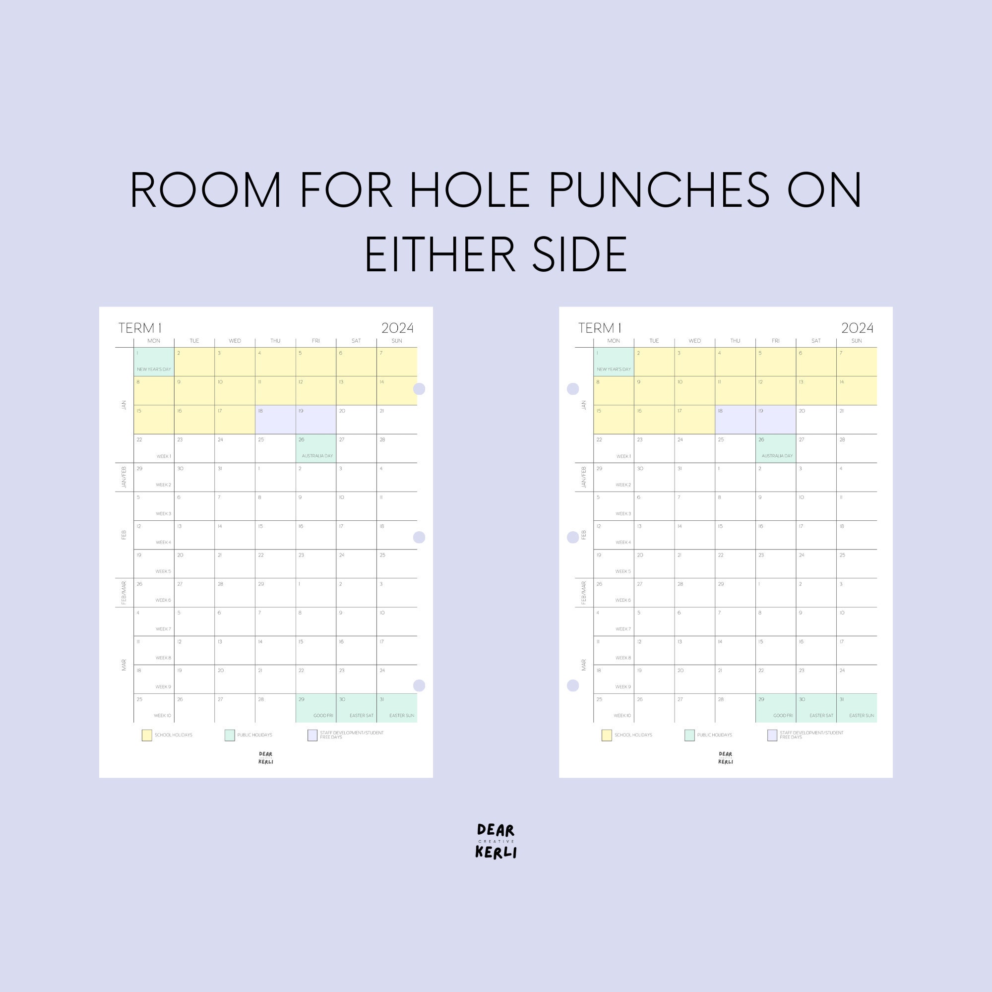 2024 QLD School Term Calendar Term by Term Calendar Portrait School ...