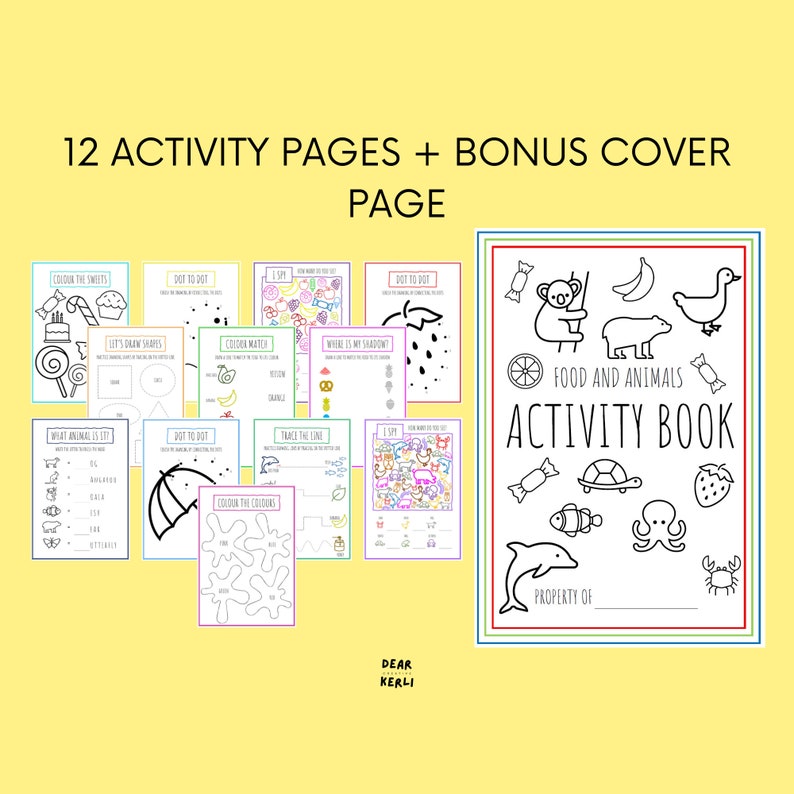 Kids Activity Pack Printable Activity Pack for Children Worksheets for ...