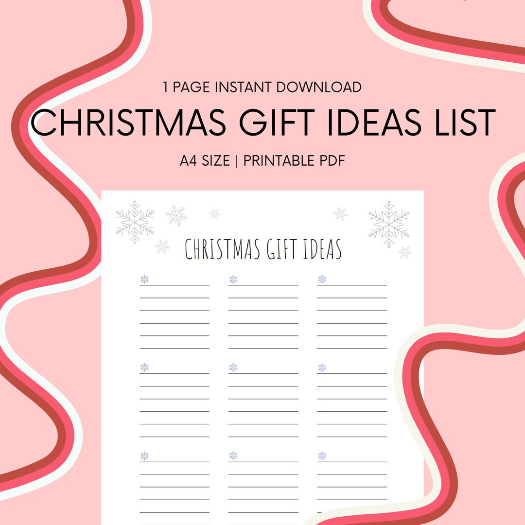 Christmas Gift Ideas List Simple Christmas Present Ideas Xmas Gift ...