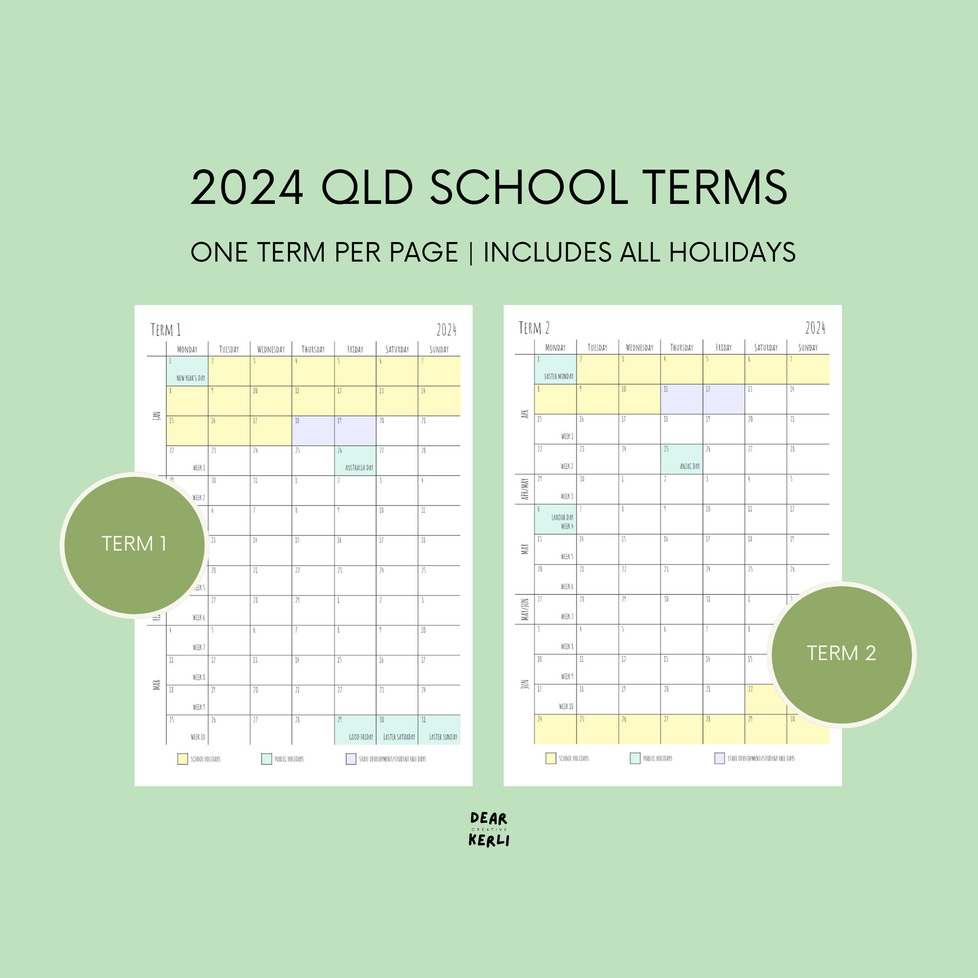 2024 QLD School Calendar Term by Term Calendar Portrait School Term ... 2024 QLD School Calendar Term by Term Calendar Portrait School Term ...