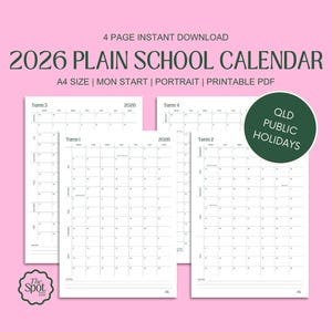 2026 School Calendar Holidays Qld - Etsy