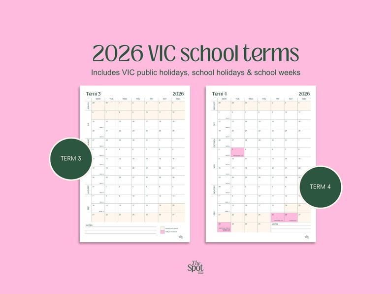 2026 Victoria School Calendar: Term Planner for Students, Teachers ...