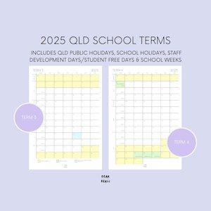 2025 QLD School Term Calendar Term by Term Calendar Portrait School ...