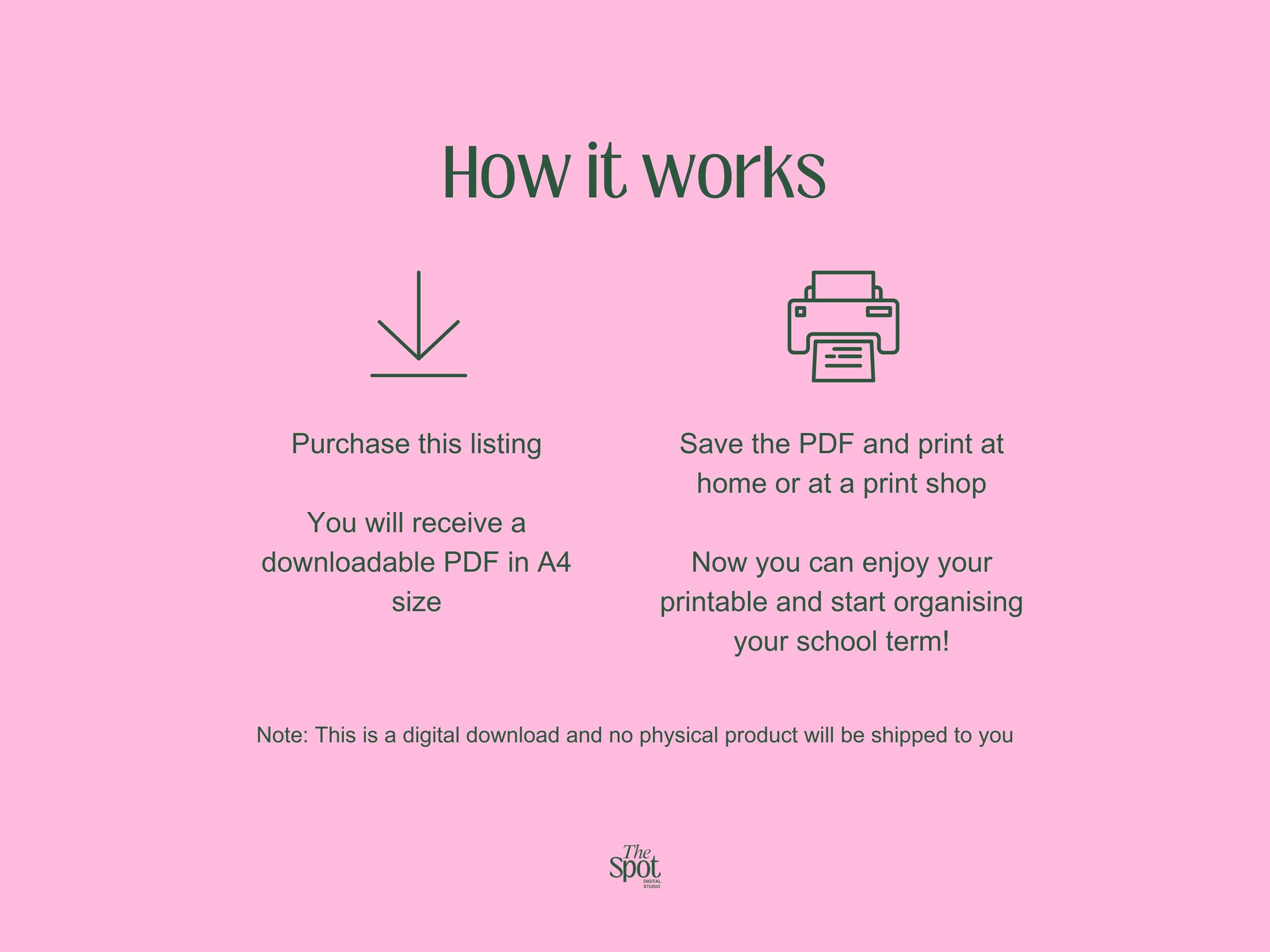 2025 QLD School Calendar Term by Term Calendar Portrait School Term ...