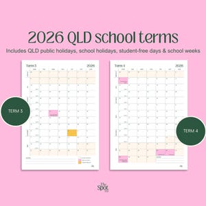 2026 Queensland School Calendar: Term Planner for Students, Teachers ...