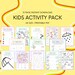 Kids Activity Pack Printable Activity Pack for Children Worksheets for ...