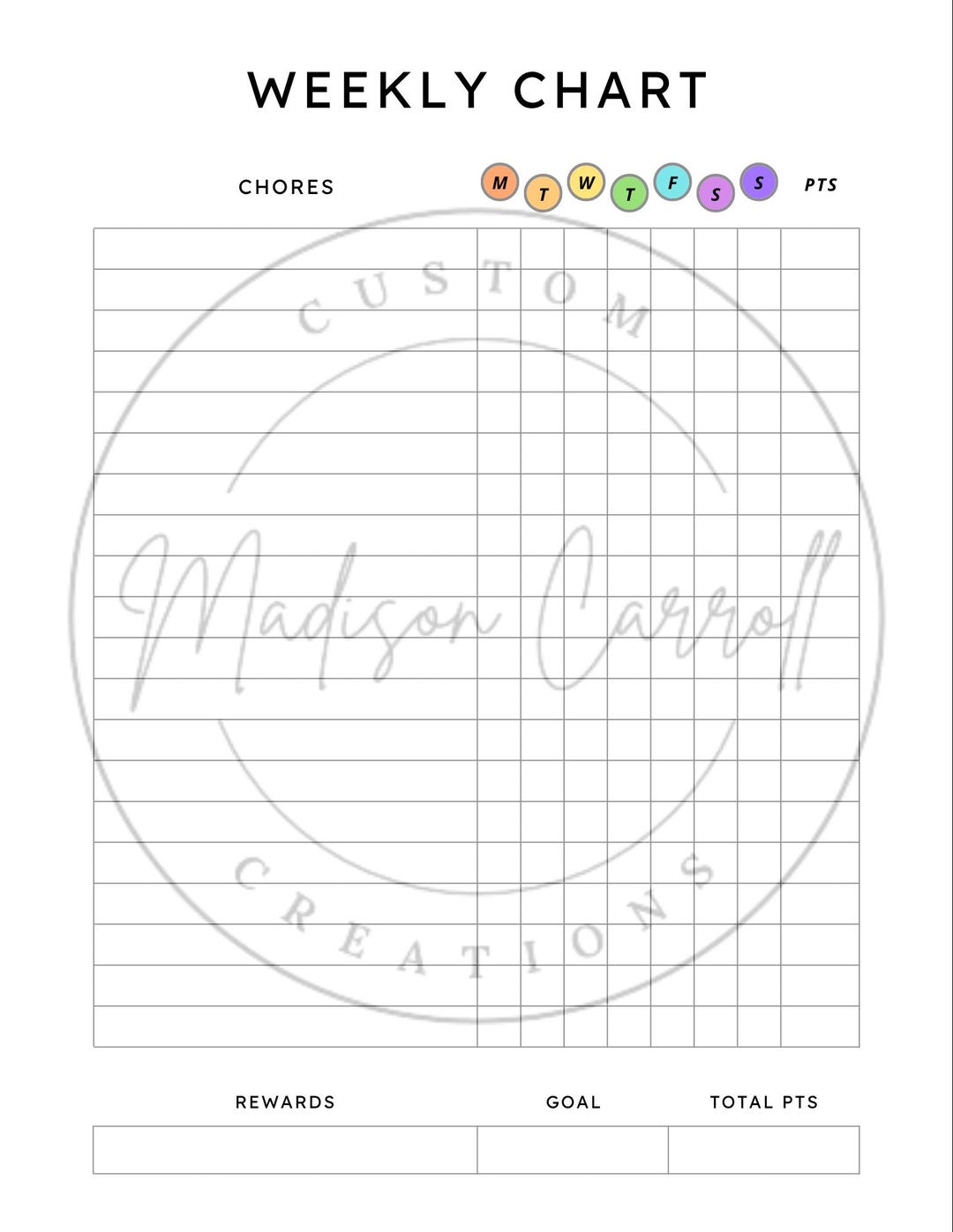 Editable Kids Chore Chart Bundle | Allowance Tracker + Reward Chart ...
