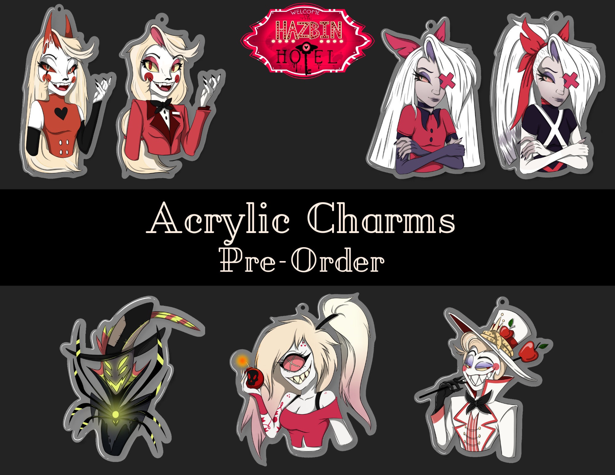 Charms, Key Ring Hazbin Hotel - Etsy