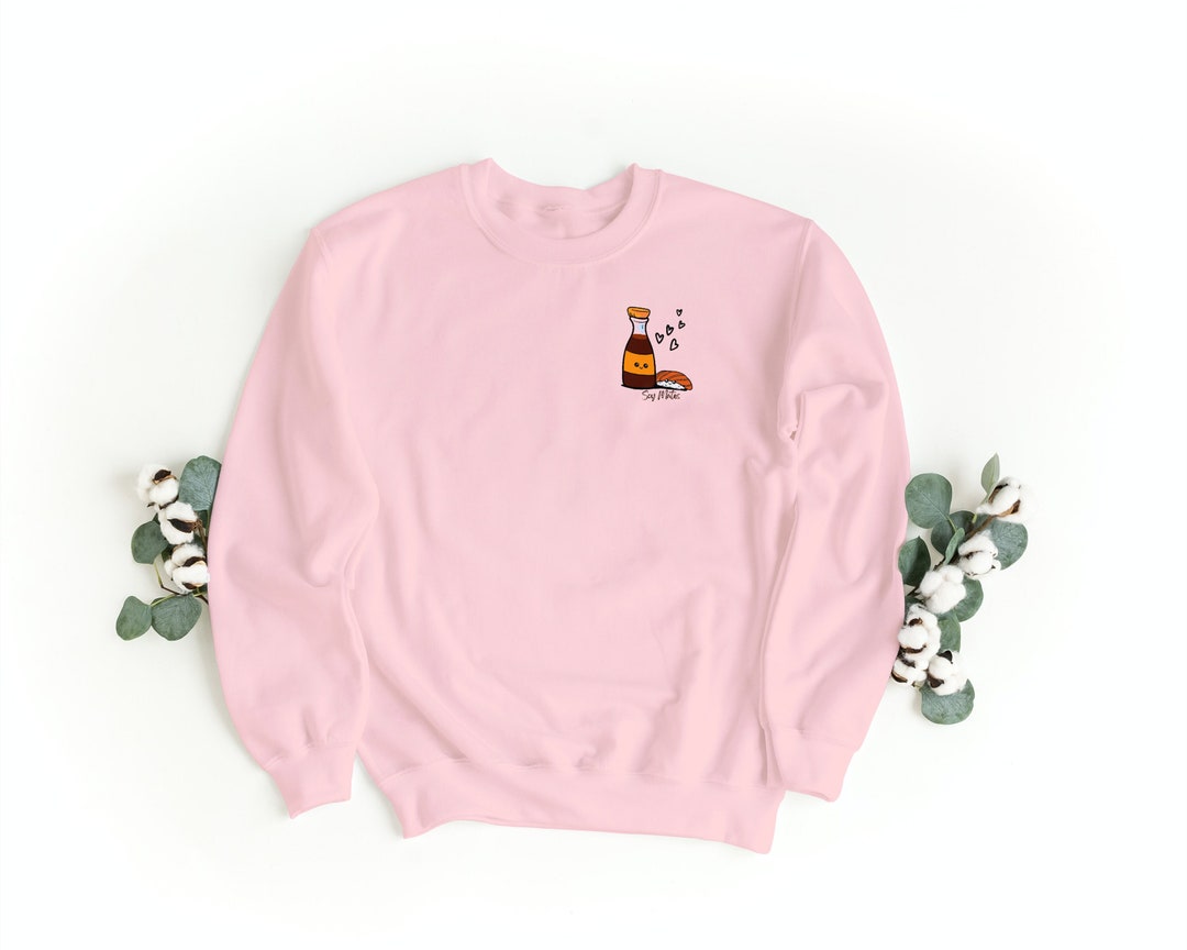 Soy Mates 4 Life Sushi Lovers Printed Crew Sweatshirt Soy Sauce and ...