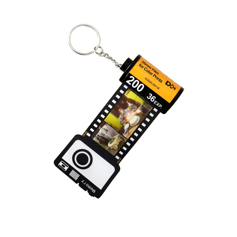 Personalized Photo Keychain With Leather Cover Camera Key - Etsy
