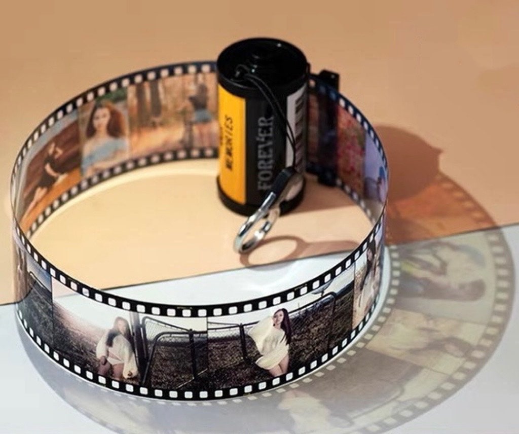 Customized Large Photo Film Roll Keychain - Personalized Picture Reel ...
