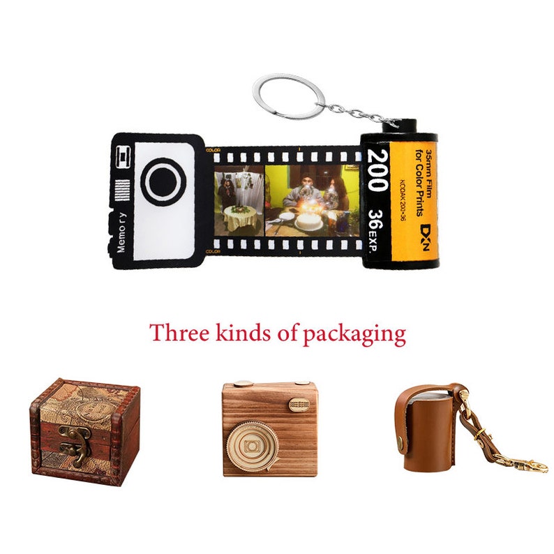 Personalized Photo Keychain With Leather Cover Camera Key - Etsy