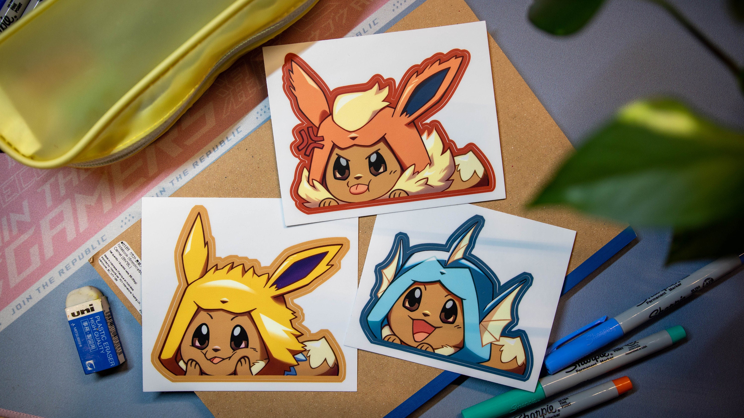 Pikachu With Raichu Poncho Peeker Vinyl Sticker - Etsy