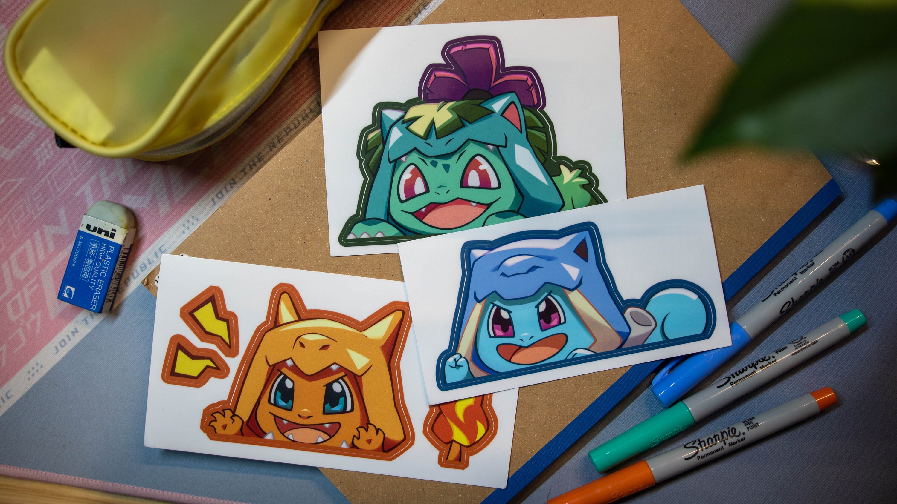 Pikachu With Raichu Poncho Peeker Vinyl Sticker - Etsy