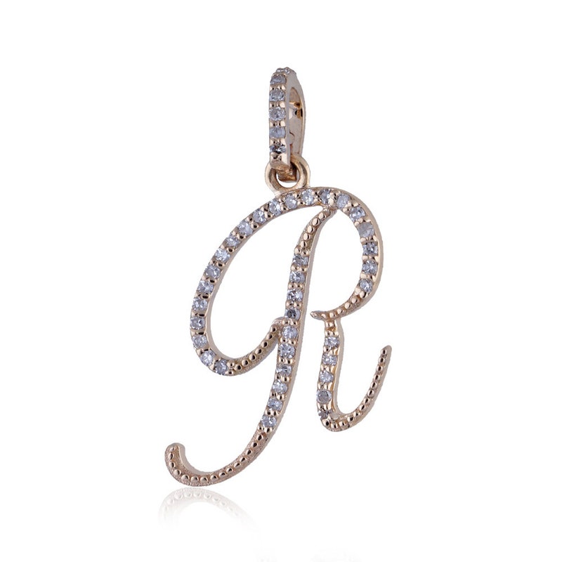 Letter R Necklace - Etsy