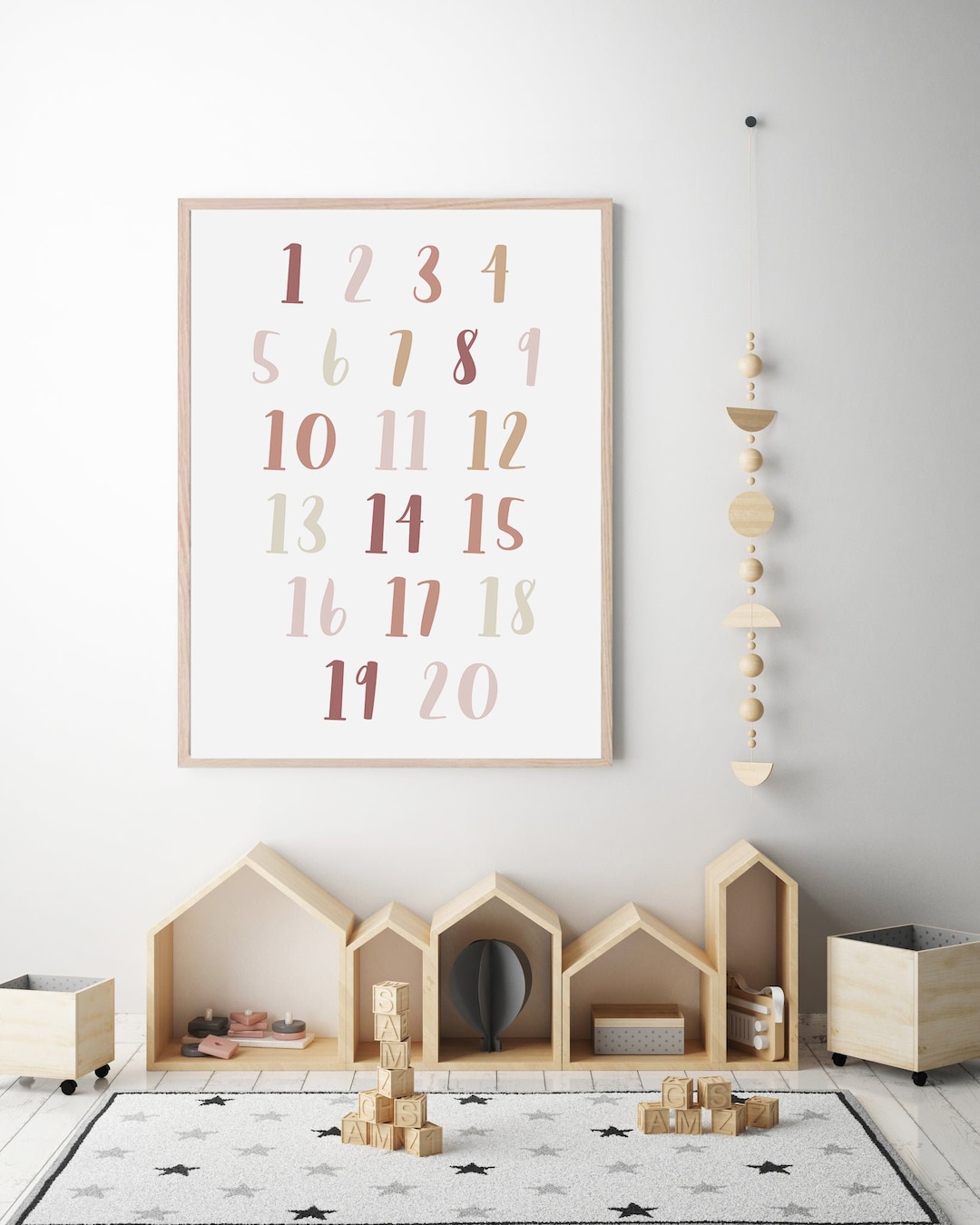 Number Poster / Printable / Nursery Decor / Digital Print / Wall Art ...