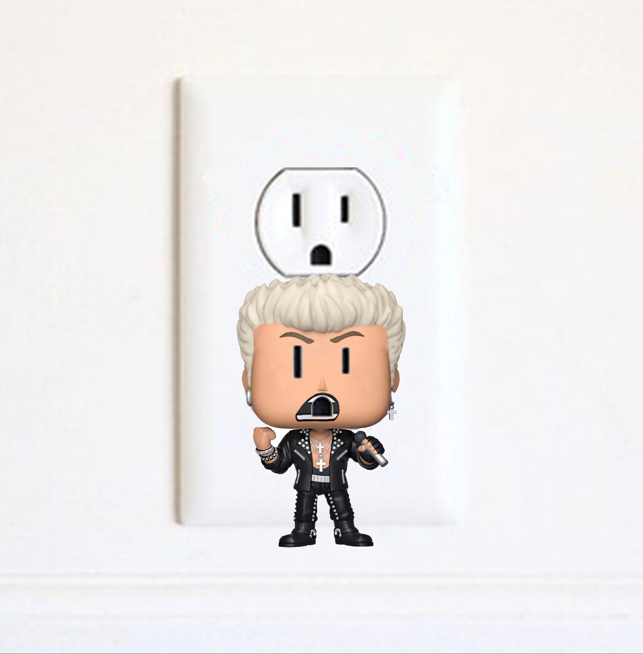 Billy Idol Stickers Rock 80s Music Art Decal Electric Outlet Wall Art ...