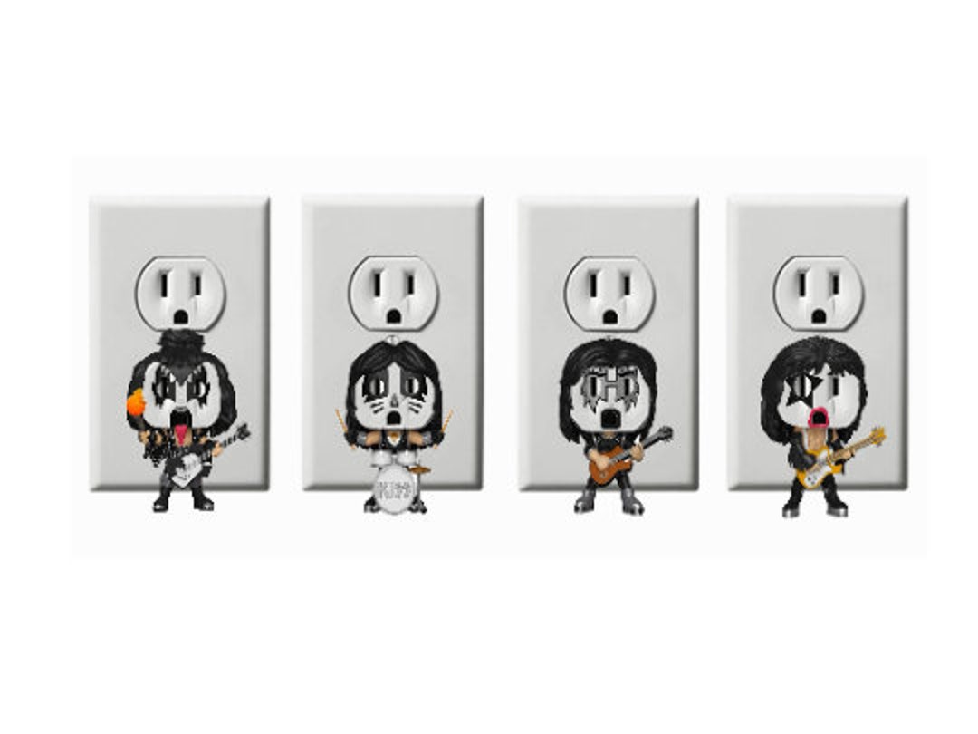 KISS - Rock Band - Stickers - Gene Simmons - Eric Singer - Tommy Thayer ...