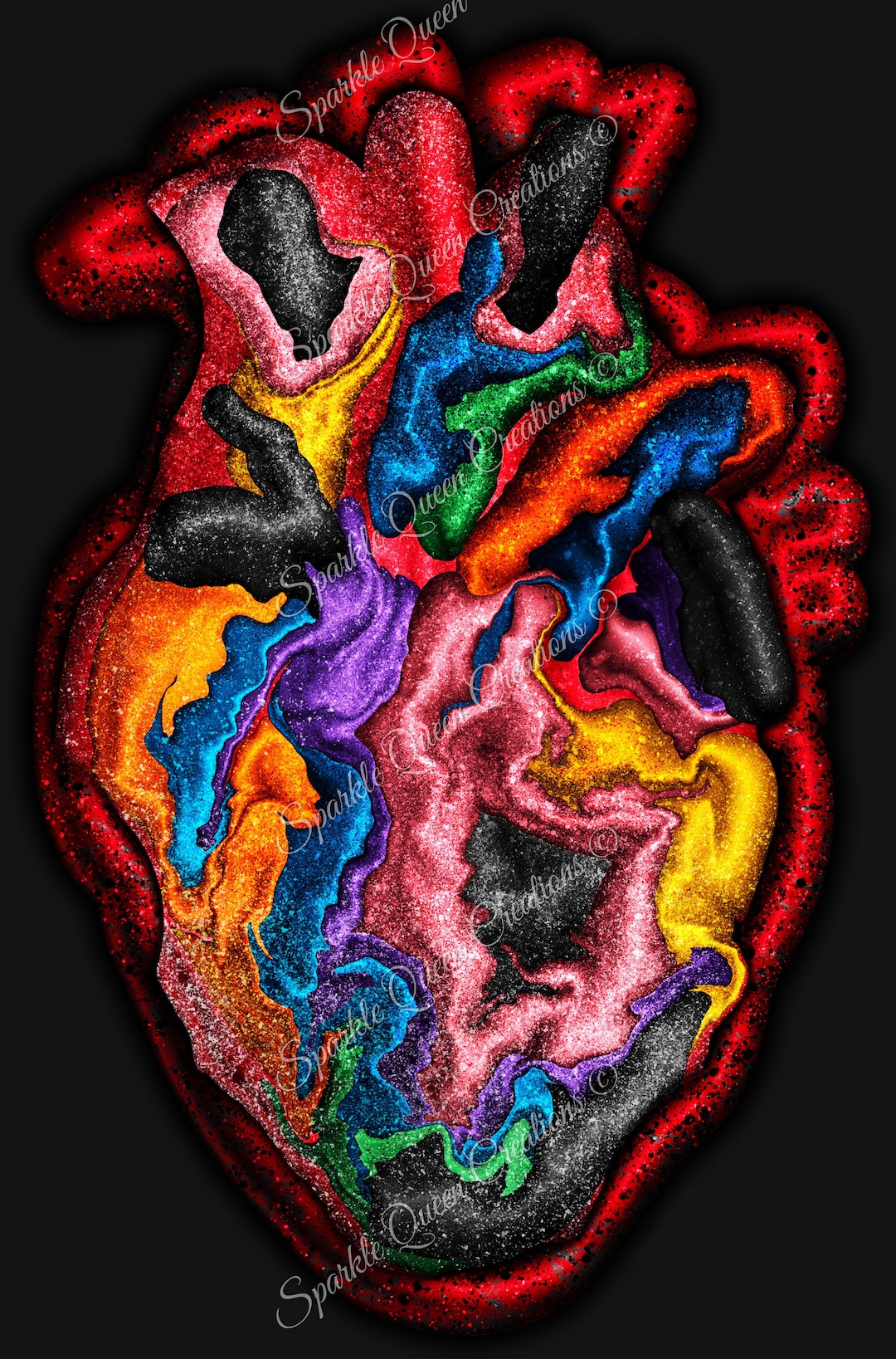 Anatomical Heart Diamond Painting Kit 30x45 Cm - Etsy