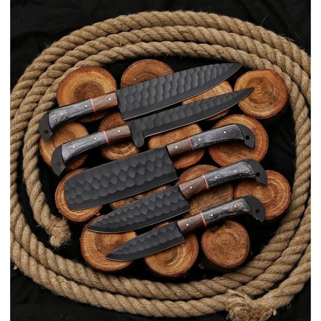 D2 Steel Handmade Chef Set, Hand Forged Kitchen Knives, Chef Knives ...