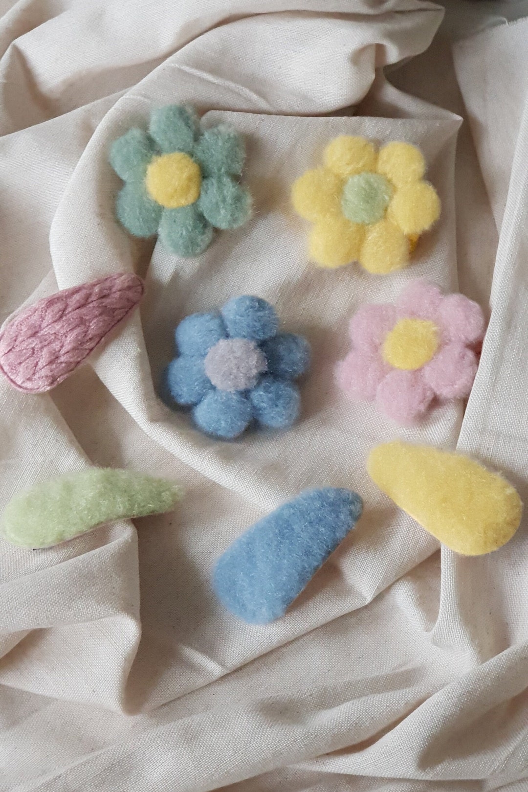 Beautiful Flower Hair Clip With Matching Snap Hair Clip Set - Etsy ...