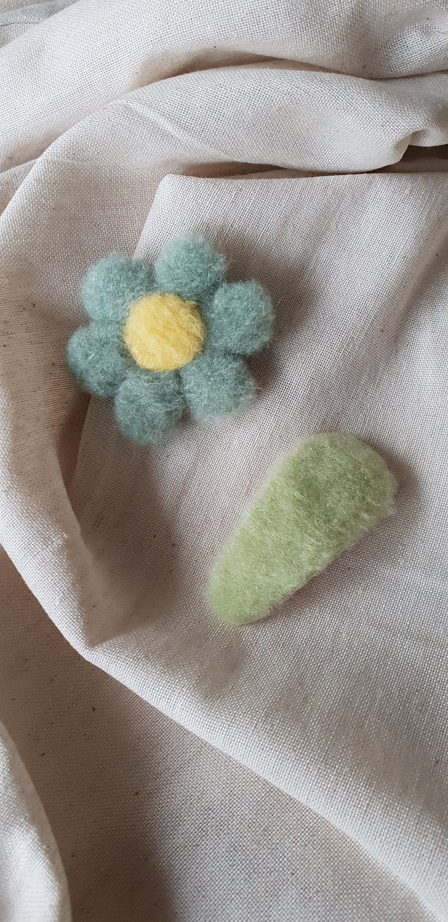 Beautiful Flower Hair Clip With Matching Snap Hair Clip Set - Etsy ...