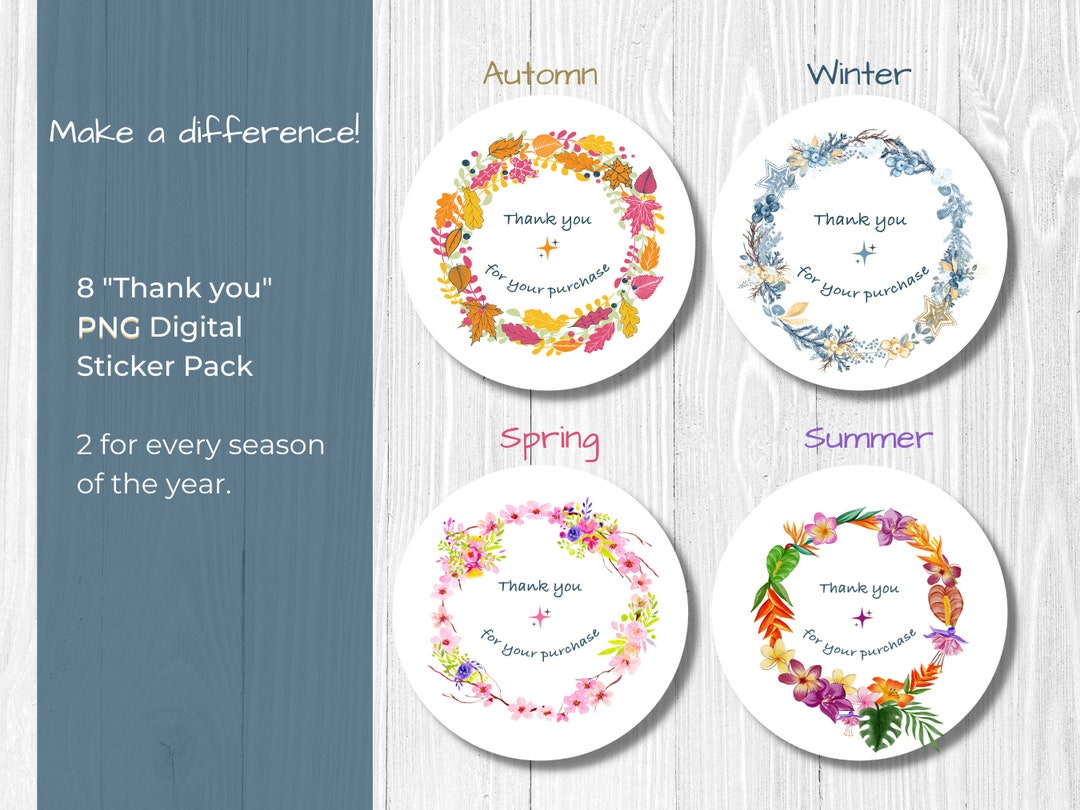 PNG Thank You Stickers, Thank You Png Circle, Floral Circle, Gold Text ...