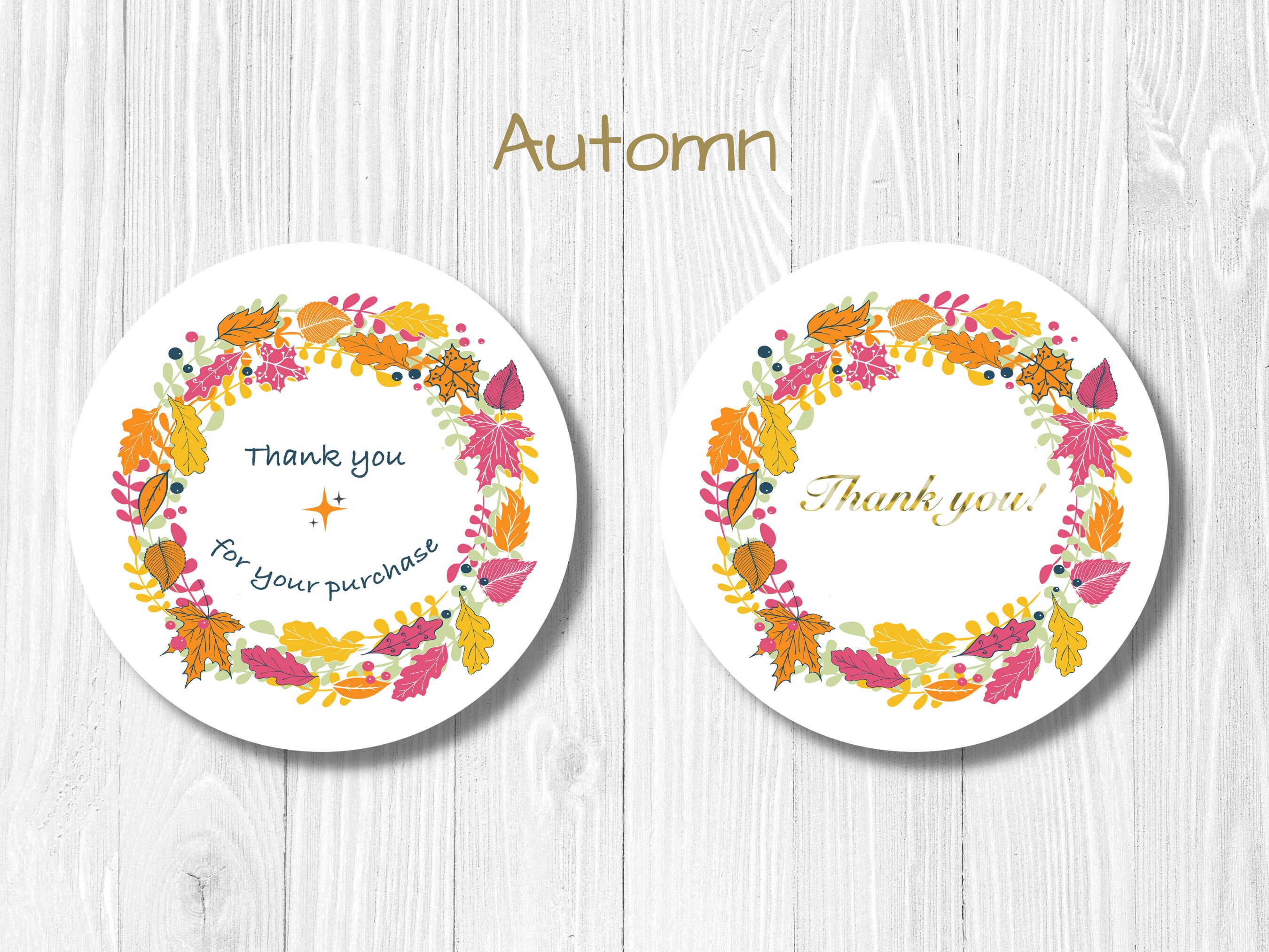 PNG Thank You Stickers, Thank You Png Circle, Floral Circle, Gold Text ...