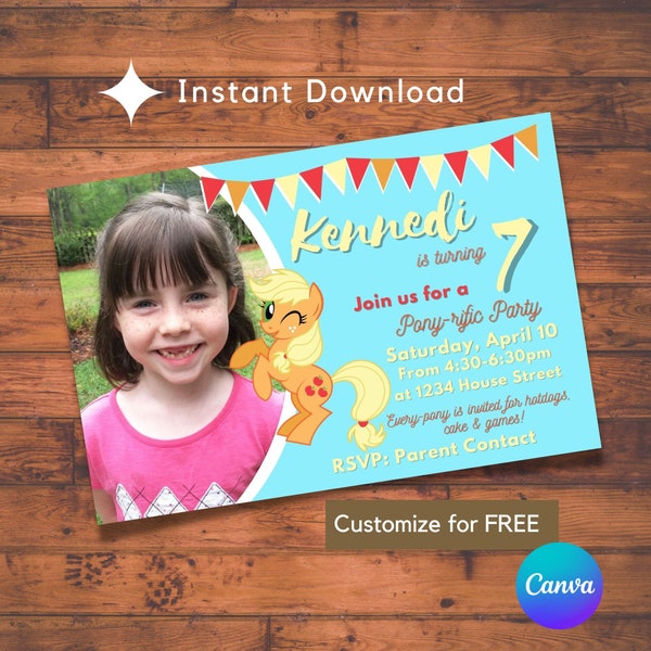 My Little Pony Invitation - Etsy