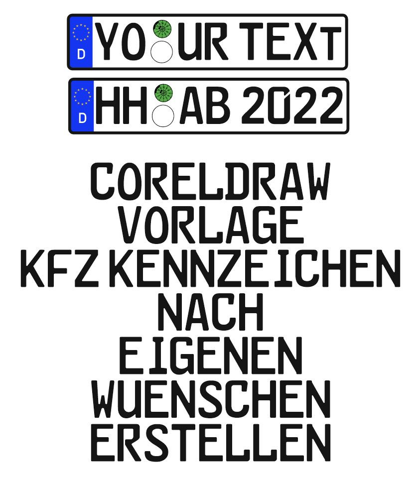 Coreldraw Template License Plate windows Mac Compatible - Etsy