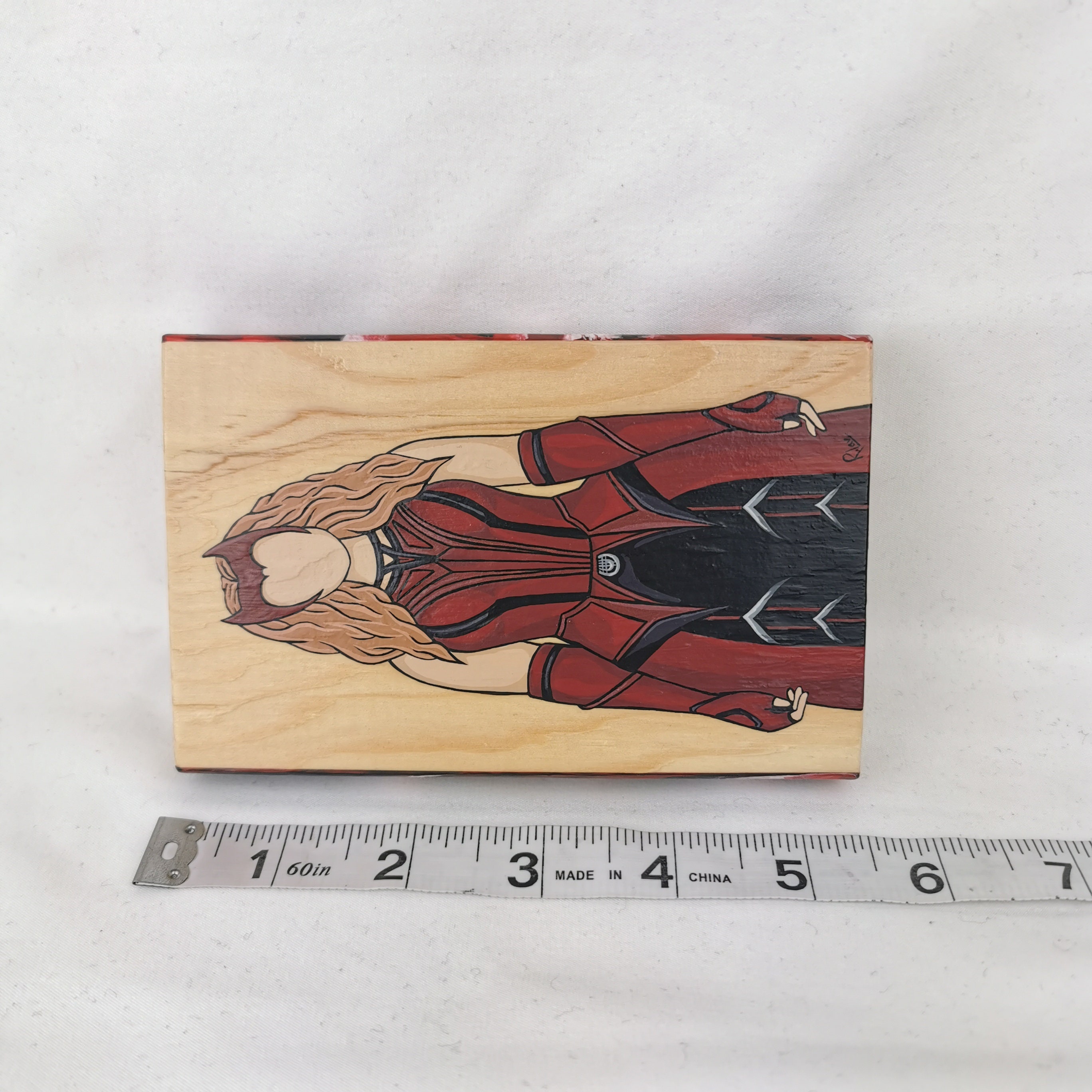 Marvel Character Artwork, Wanda Scarlett Witch Hand Painted Character ...