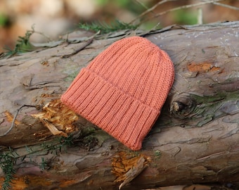 Knit for Victory Watch Cap Rust Orange in 100% Alpaca - Etsy