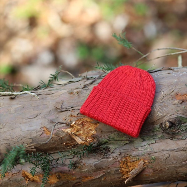 Red Beanie Hat - Etsy