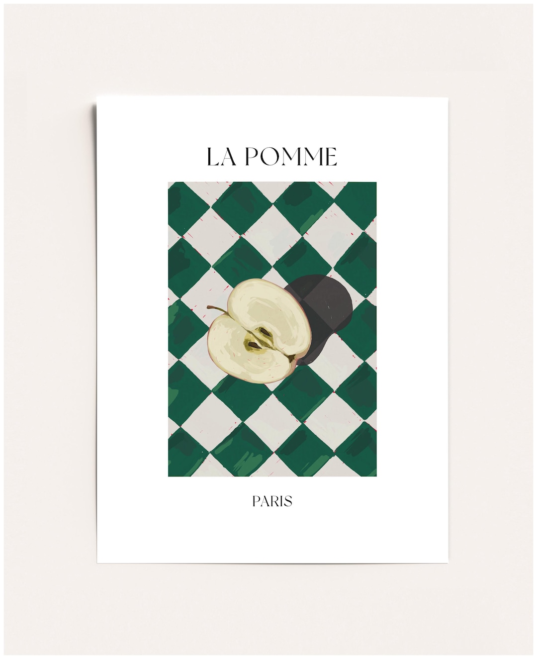 La Pomme Poster - Etsy