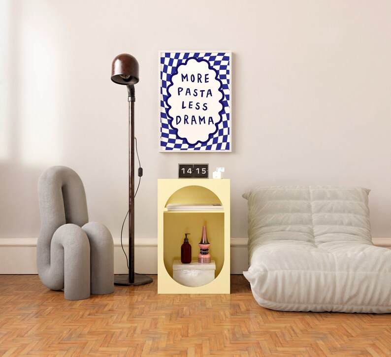 Poster More Pasta Less Drama - Etsy