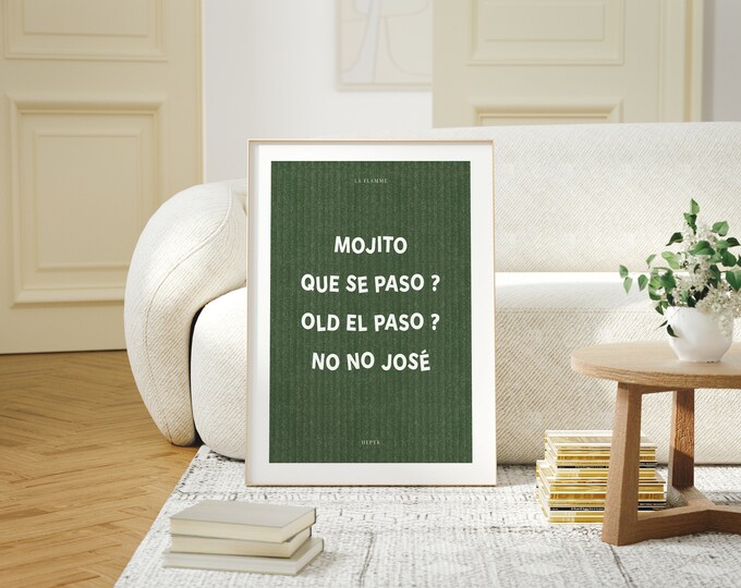 Poster - MOJITO! No No José - Etsy