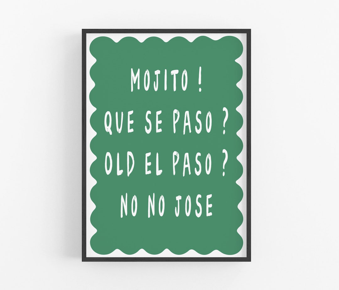 Poster - MOJITO! No No José - Etsy