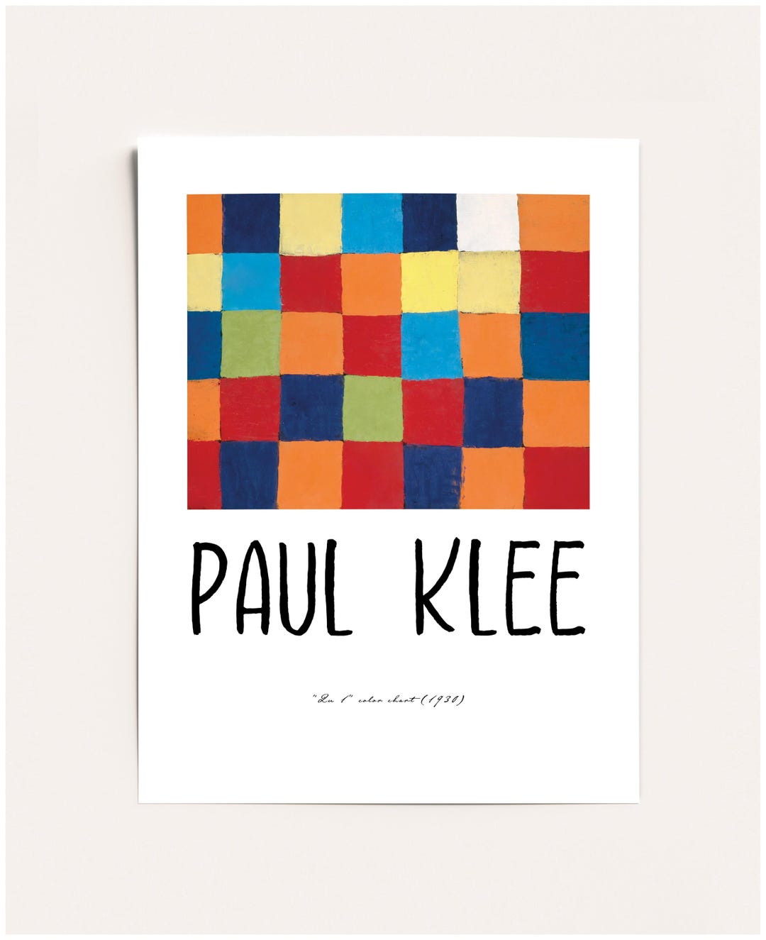 Color Chart by Paul Klee Poster - Etsy