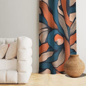 Funky Shaped Curtain, Seamless Pattern Window Treatments, Abstract ...