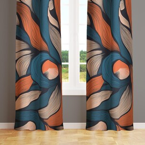 Funky Shaped Curtain, Seamless Pattern Window Treatments, Abstract ...