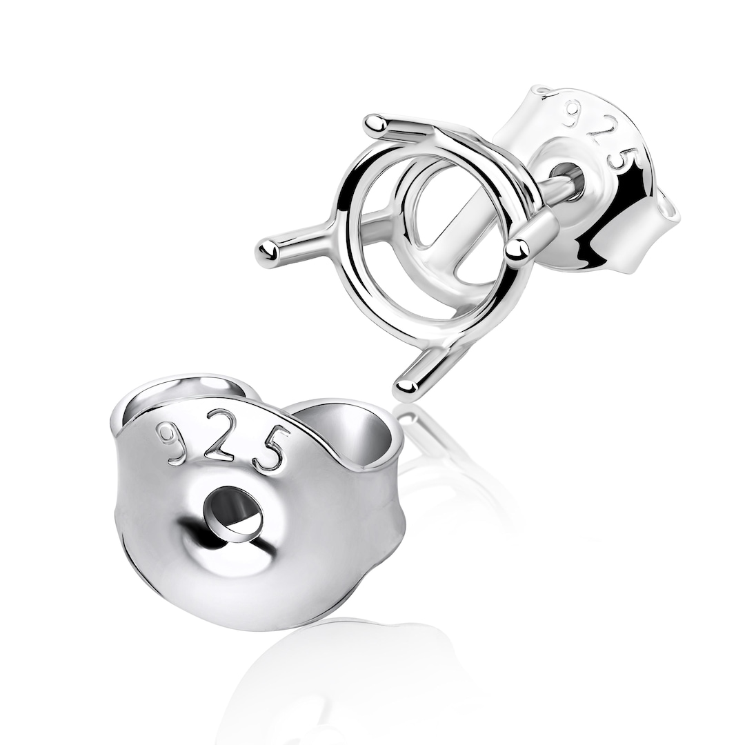 925 Sterling Silver Earring Backs – 5mm Friction Nuts, Secure Earring ...