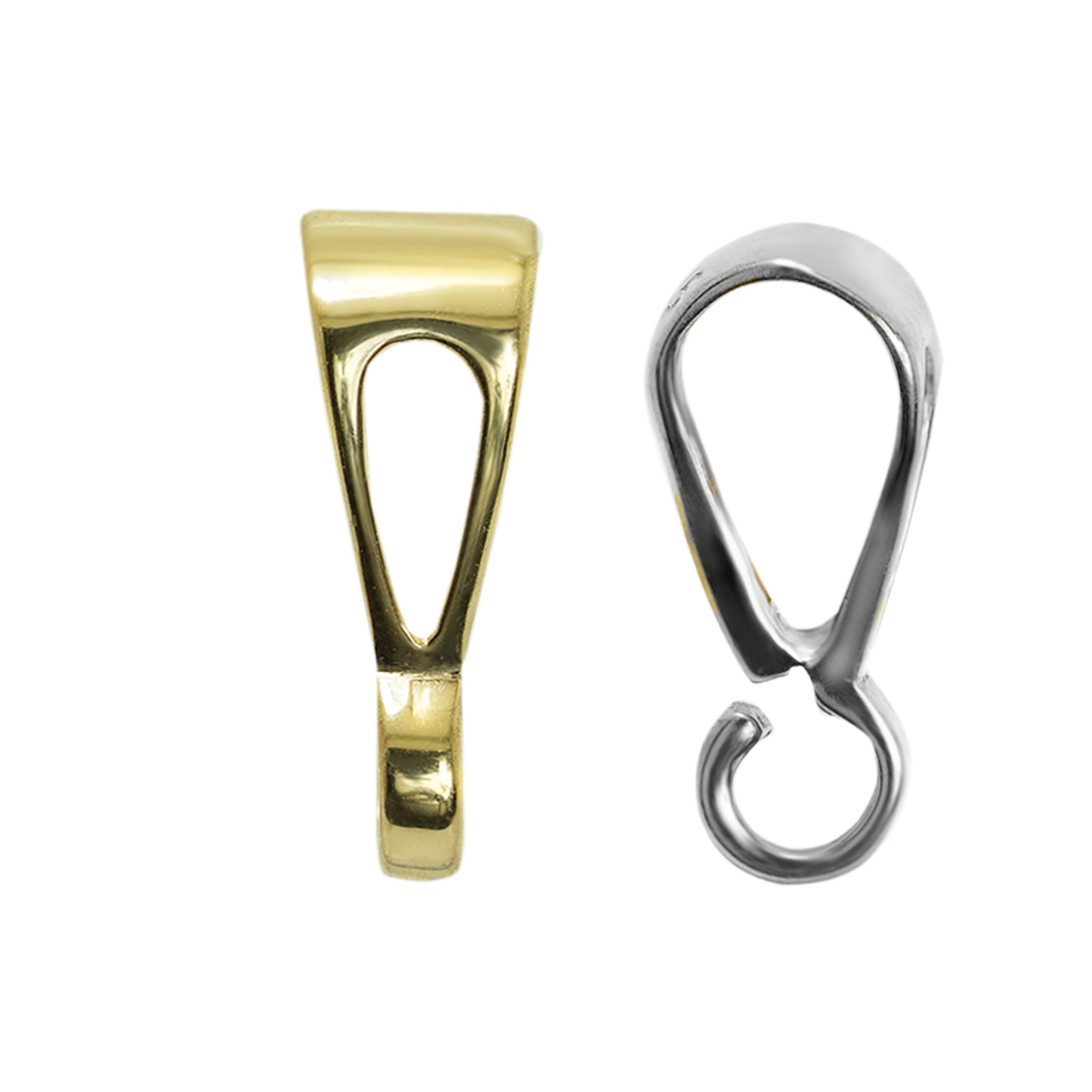 14 K Gold Pendant Bail, 10.5 mm Height, 3.5 mm Width, 0,27 g, 14 K ...